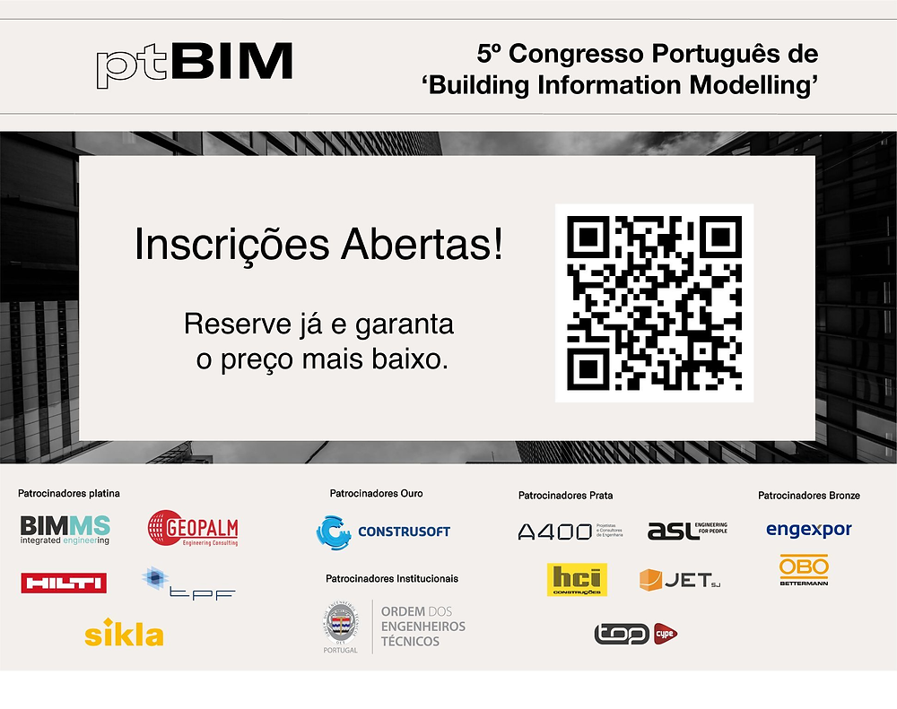 Inscrições para o 5º Congresso Português de BIM - 2024