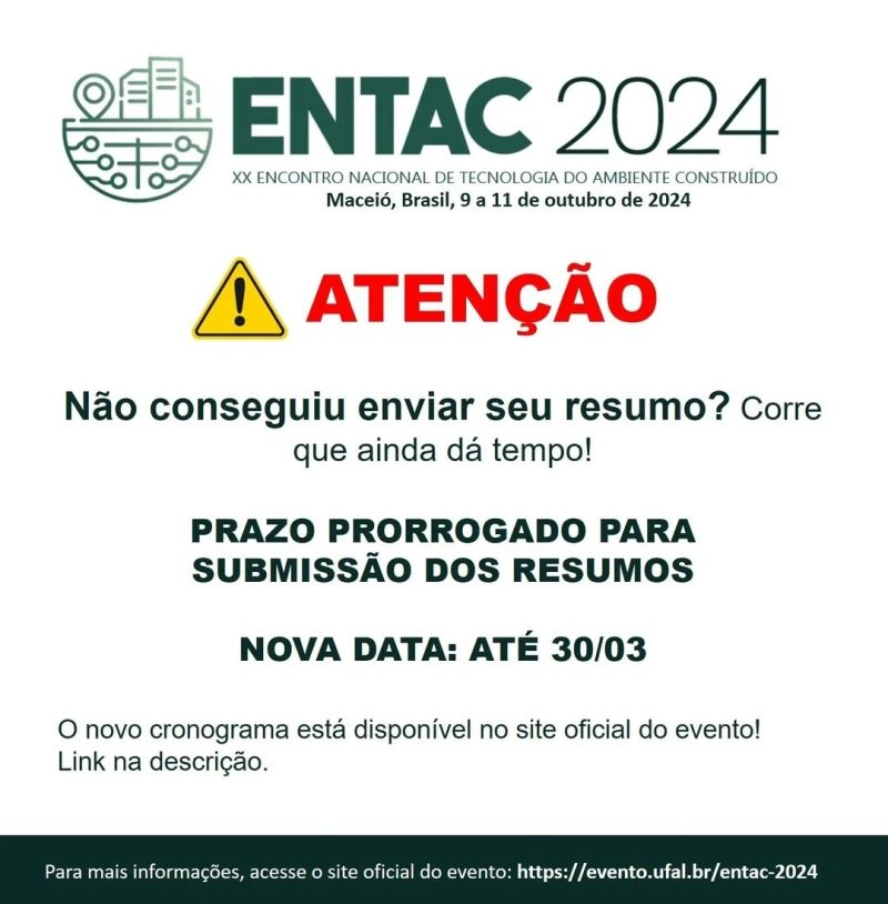 ENTAC 2024 - INSCRIÇÕES PRORROGADAS