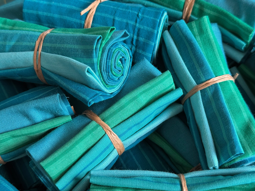 Mini boro bundle - Tsuyu - rainy season - five 25 x 26cm pieces ...