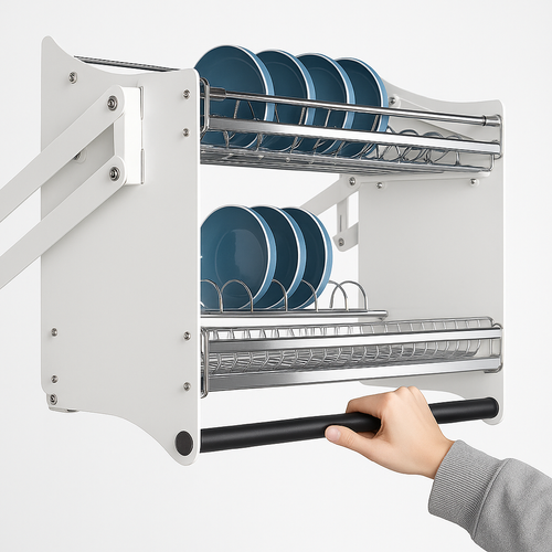 REVO ITALY Pull-Down Dish Rack – 2-Tier Soft Pull System | Revo ...