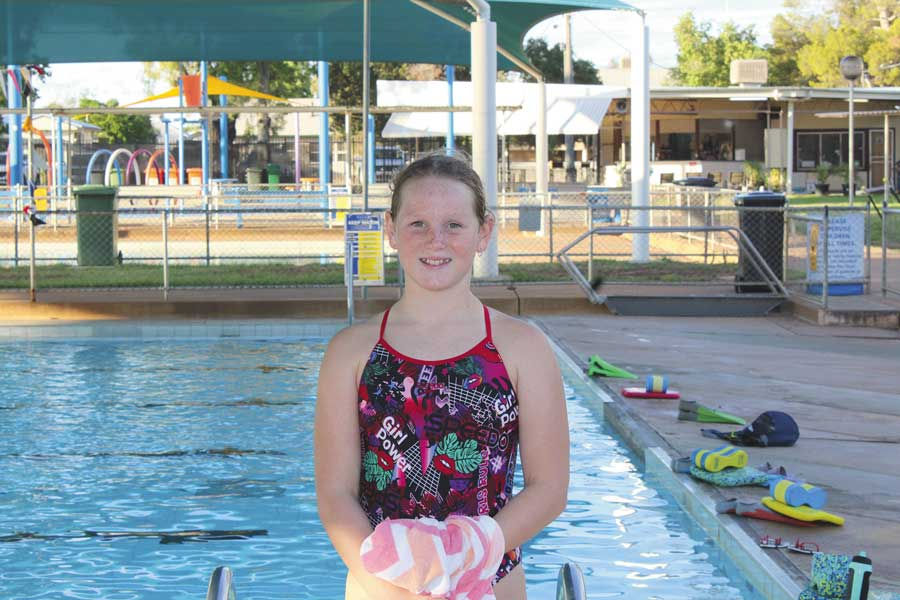 Emma swims for a cause