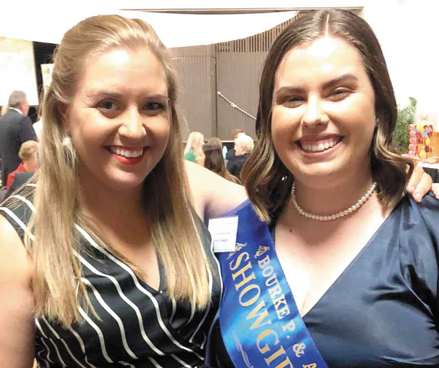 Emily flies the Bourke flag