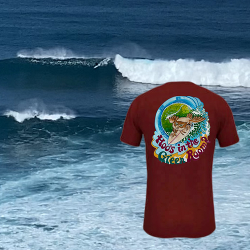 Hoos In The Green Room T Shirt Maroon | Hoo Clothing