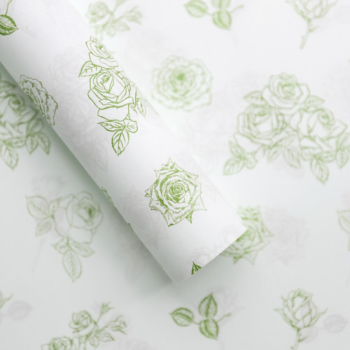 Forever Rose Flower Wrap Soft Green | Offshore Florist Supplies