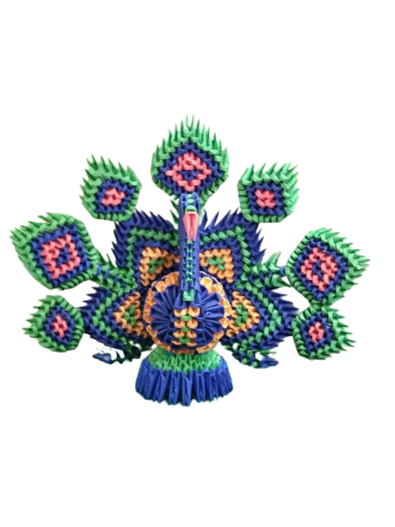 3D Origami Peacock | Taishi art and craft