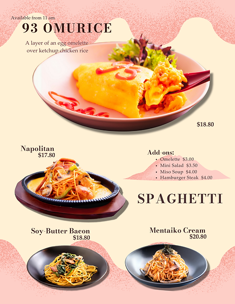 Lunch & Dinner Menu | 93 Coffee