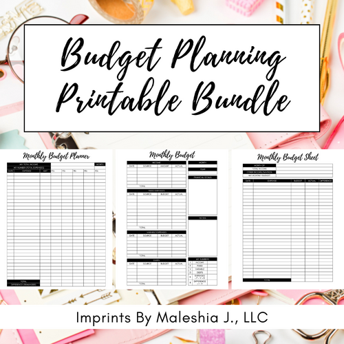 Budget Planning Printable PDF Bundle | Imprints By MSJ