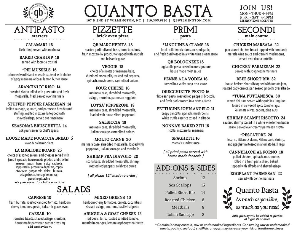 Dinner | QB Wilmington