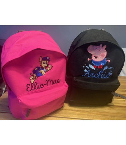 Kids Personalised Character School Backpack -Various designs ...