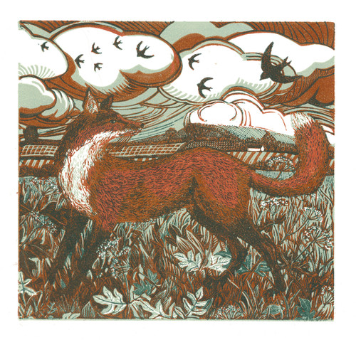 Fox lino print | Sophie Sharp Prints