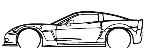 Chevrolet Corvette C7 Vector Images - Instant Download