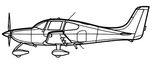 Cirrus SR22 Vector Images | Instant Download