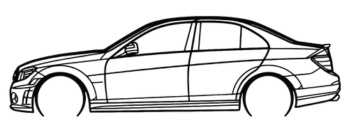 Mercedes Benz C63 AMG Vector Images - Instant Download