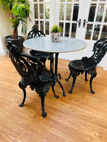 Victorian Cast Iron Patio Dining Set | Three Lions Benches
