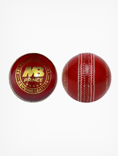 MB Malik Prince 4PC Red Cricket Ball 70 Overs - 156g | Conquer Sports
