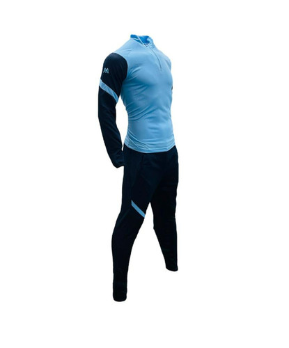 Mitzuma Men's 1/2 Zip Solar Tracksuit - Navy and Sky | Conquer Sports