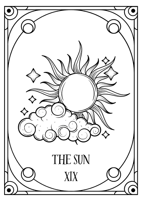 tarot coloring pages free printable