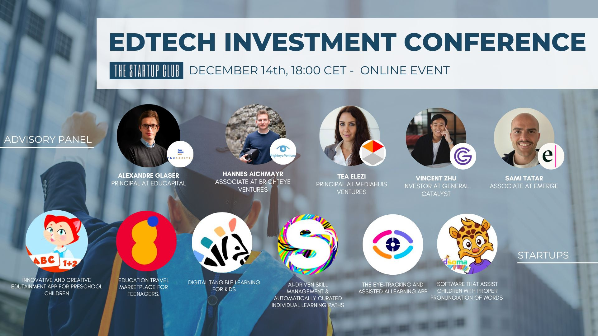 EdTech Investment Conference Investor Pass | Startupclub