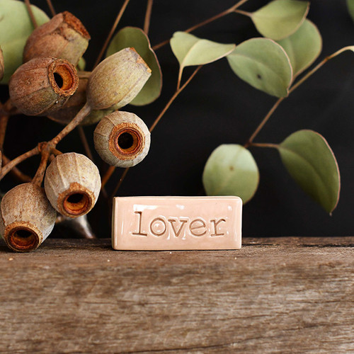 Lover - word brick | Cath Kerr Art
