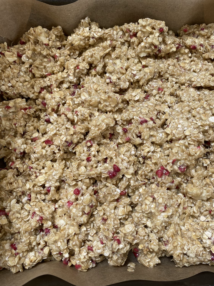 Raspberry & White Chocolate Flapjack