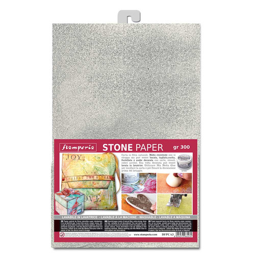 Stamperia Stone Paper – Washable A4 Silver | Mad Arches