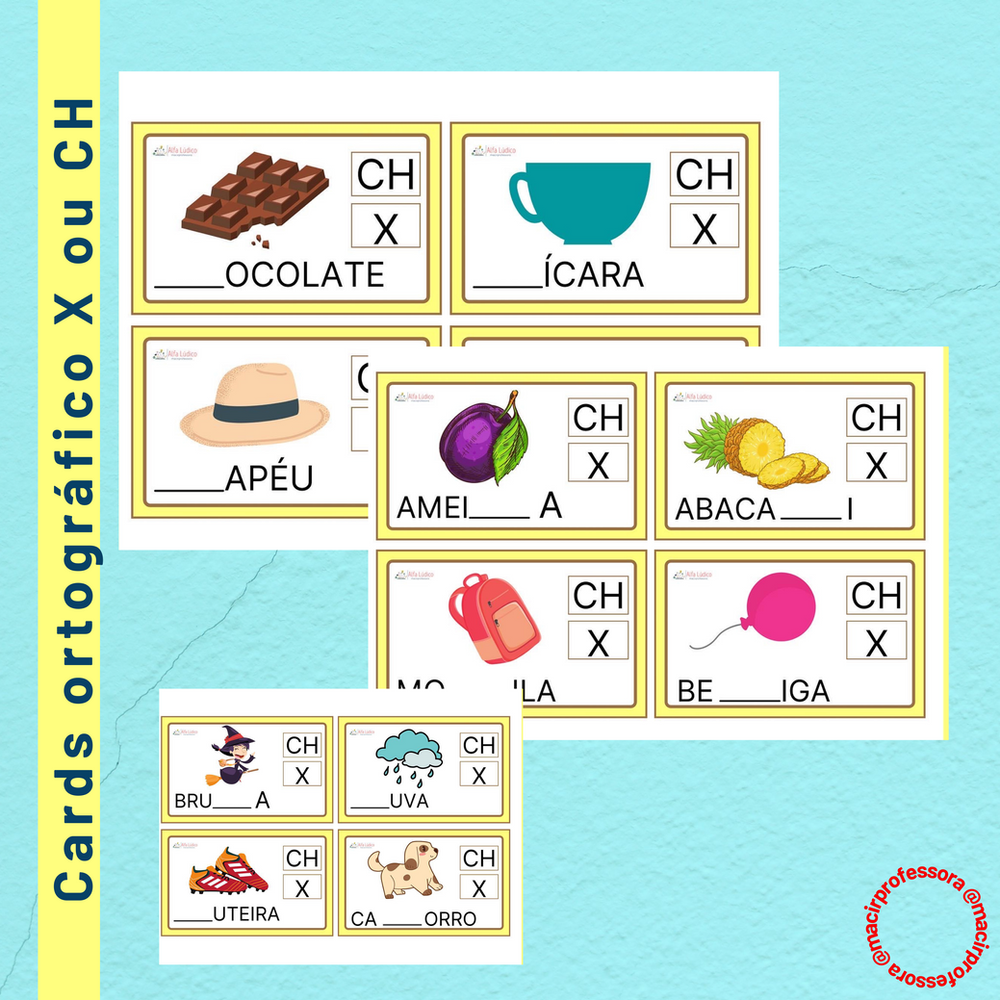 Cards ortografia X ou CH