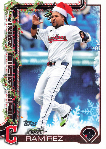 Jose Ramirez 2025 Topps Holiday Baseball Santa Hat SP Variation Card No ...