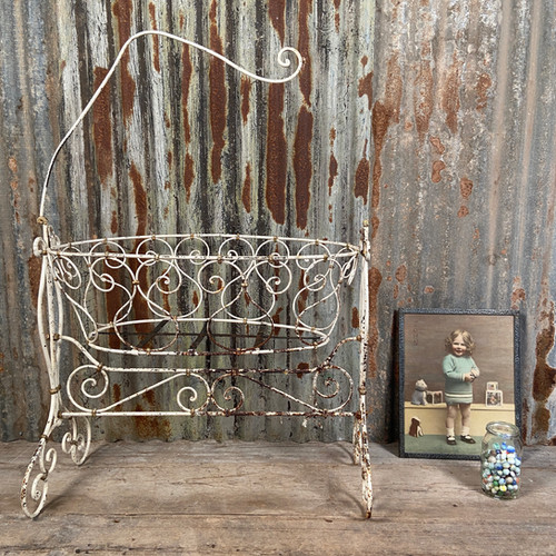 Nineteenth Century French Wrought Iron Cradle | Hayloft Salvage
