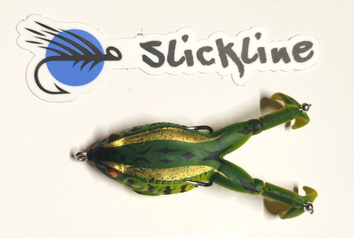 SLICKLINE Floating Weedless Frog Dual-Prop Fishing Lure - Bullfrog ...