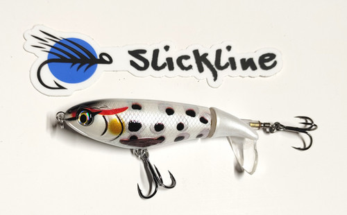 SLICKLINE 90mm (3.5") Topwater Prop Fishing Lure - Albino Frog | Hooked ...