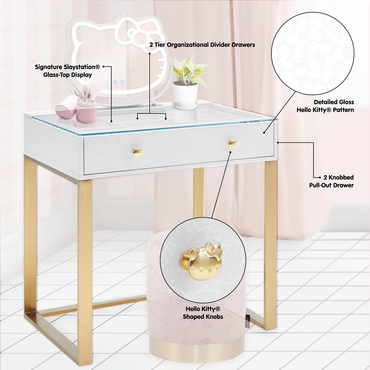 HELLO KITTY MINI VANITY TABLE | Mias Furniture