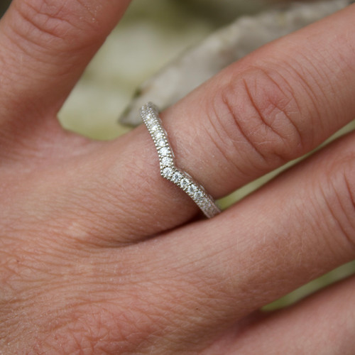 Chevron tracks | The Antlered Doe| Women's Wedding band