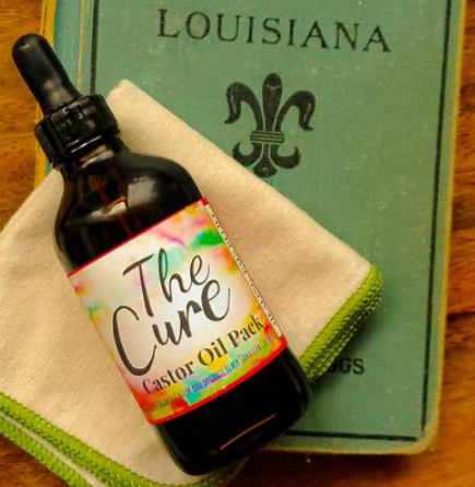 "The Cure" Castor Oil Pack with Flannel Patch 4oz | Ginger Voodoo