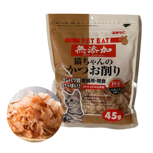 Additive-Free Bonito Flakes for Cats 1.58oz/45g | TwinTails