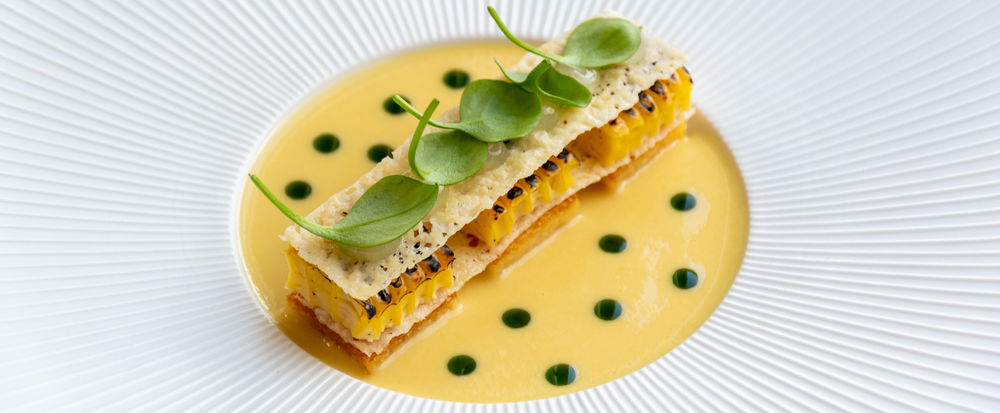 Fine dining corn dish
