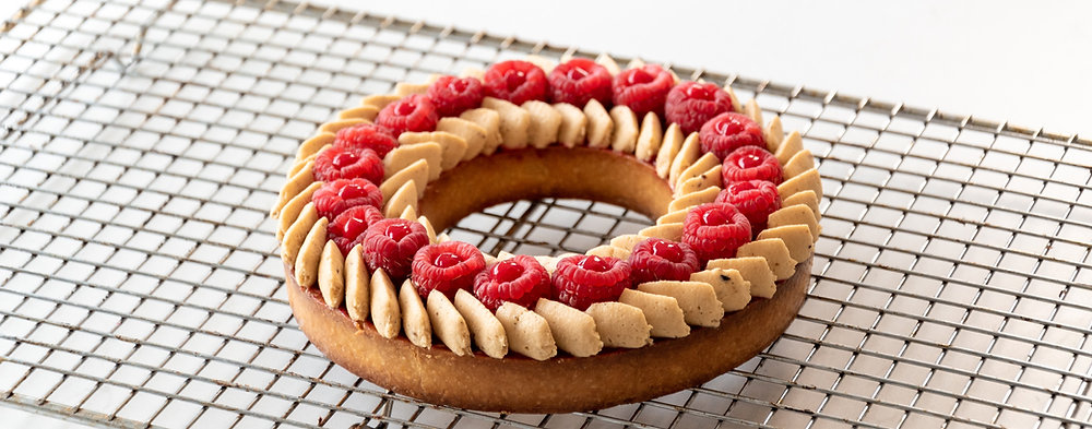 Raspberry & hazelnut tart or tartelette