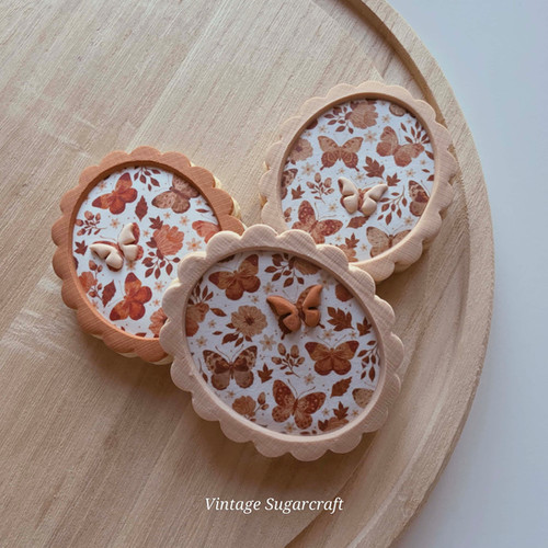 Oval Stamp Frame Cookie Stamp & Cutter | Vintage Sugarcraft