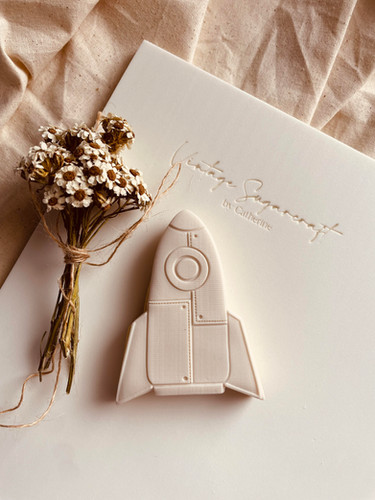 Rocket Ship Stamp & Cutter Set | Vintage Sugarcraft
