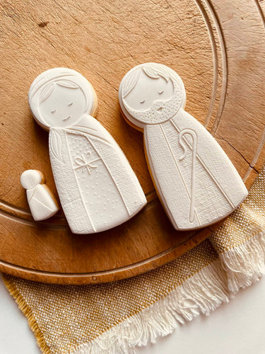 Nativity Mary, Joseph & Baby Jesus Cookie Stamps & Cutter Bundle ...