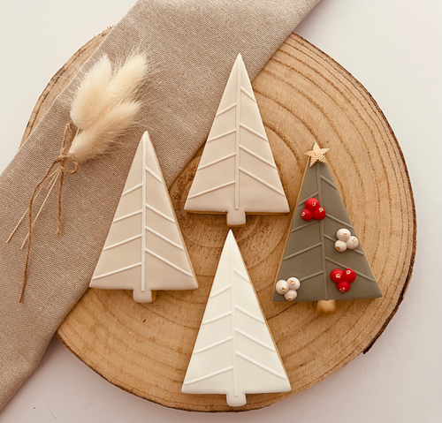 Nordic Tree Cookie Stamp & Cutter | Vintage Sugarcraft