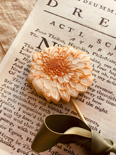 Dahlia Two Cookie Stamp & Cutter Set | Vintage Sugarcraft