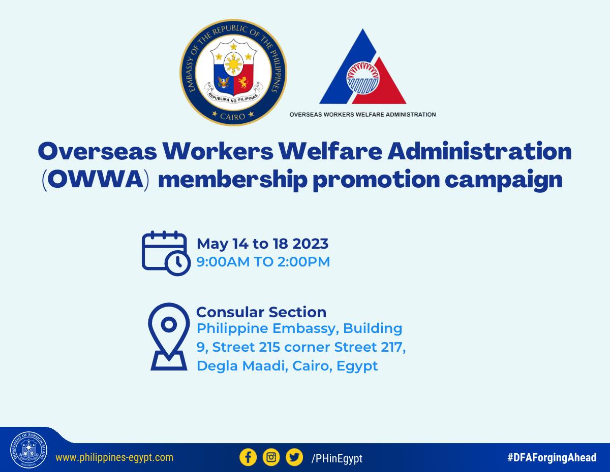 Overseas Workers Welfare Administration (OWWA) will conduct a ...