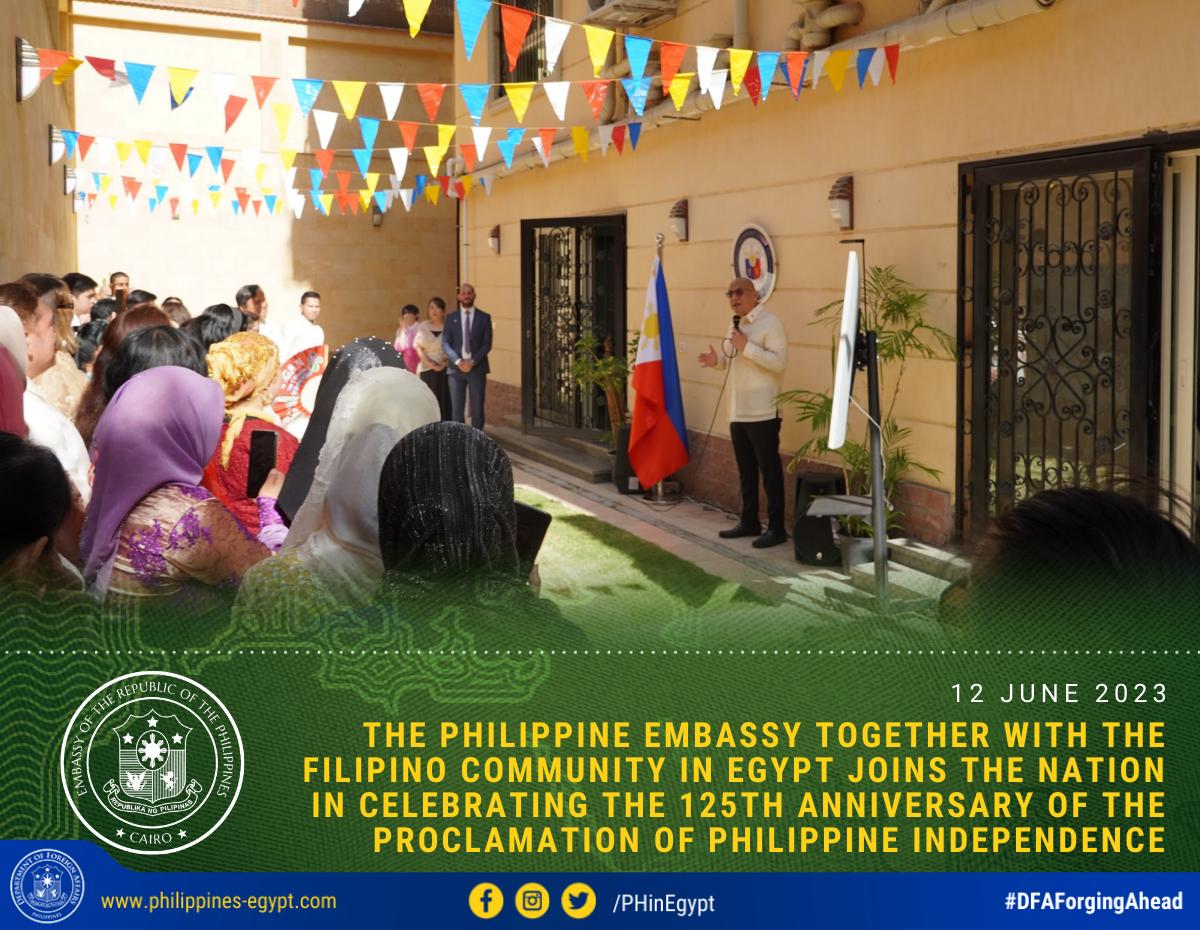 Filipino community in Egypt joins the nation in celebrating the 125th ...
