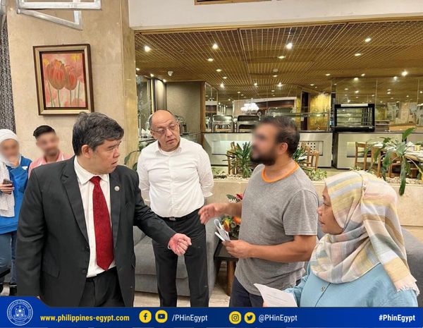 DFA Undersecretary Eduardo De Vega arrived in Cairo to check on ...