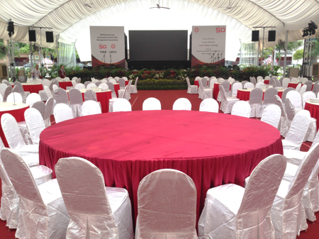 Table - Round Vip 3m; Skirting; Table Cloth; 20 Pax | tentagesg Ö