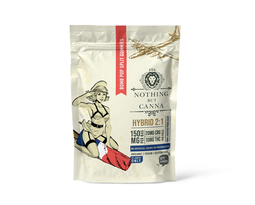 Bomb Pop | 5mg THC | 10mg CBG | Hybrid | 5pk Splits | Nothing But Hemp