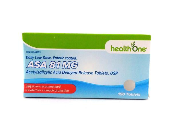 H ONE ASA BLUE 81MG TABS 150'S | Life Pharmacy
