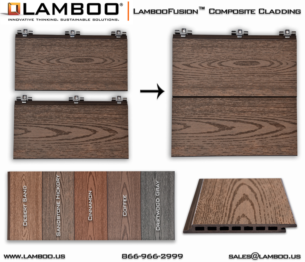 LambooFusion™ Bamboo Plastic Composite Cladding