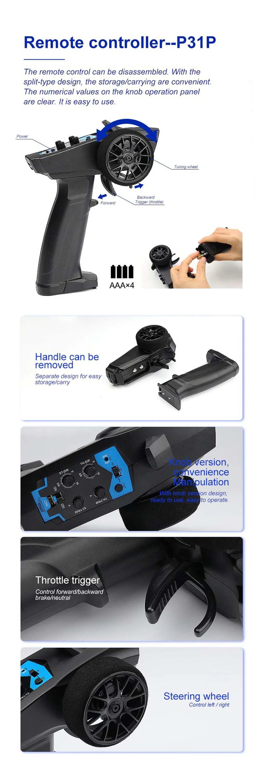 Turbo Racing C74-BK(Limited Edition) Desktop Sports Car 1:76 RTR(Black ...