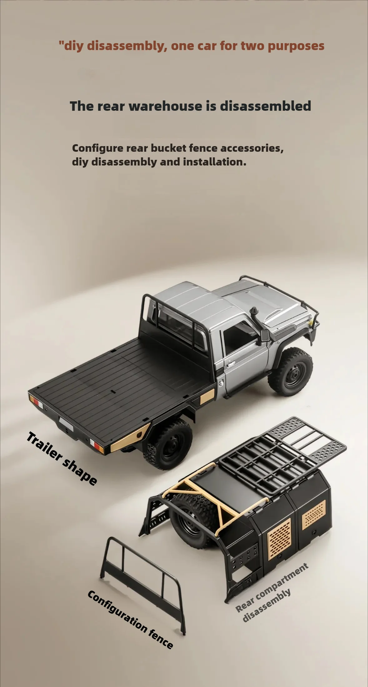 MNRC MN82S RC Car 1/12 Scale 2.4G 4WD For Toyota LC79 Off-Road Vehicle ...
